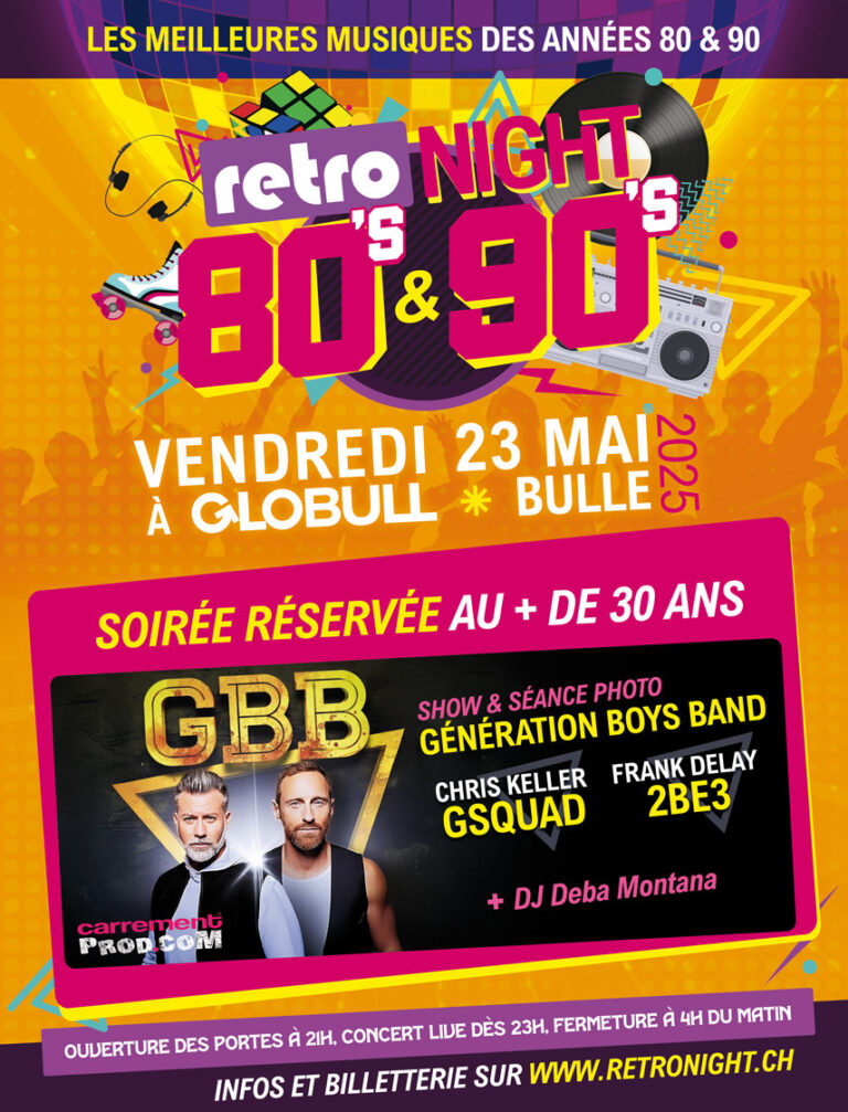 Retro Night - Les soirées des années 80 & 90 à Bulle - Retro Night